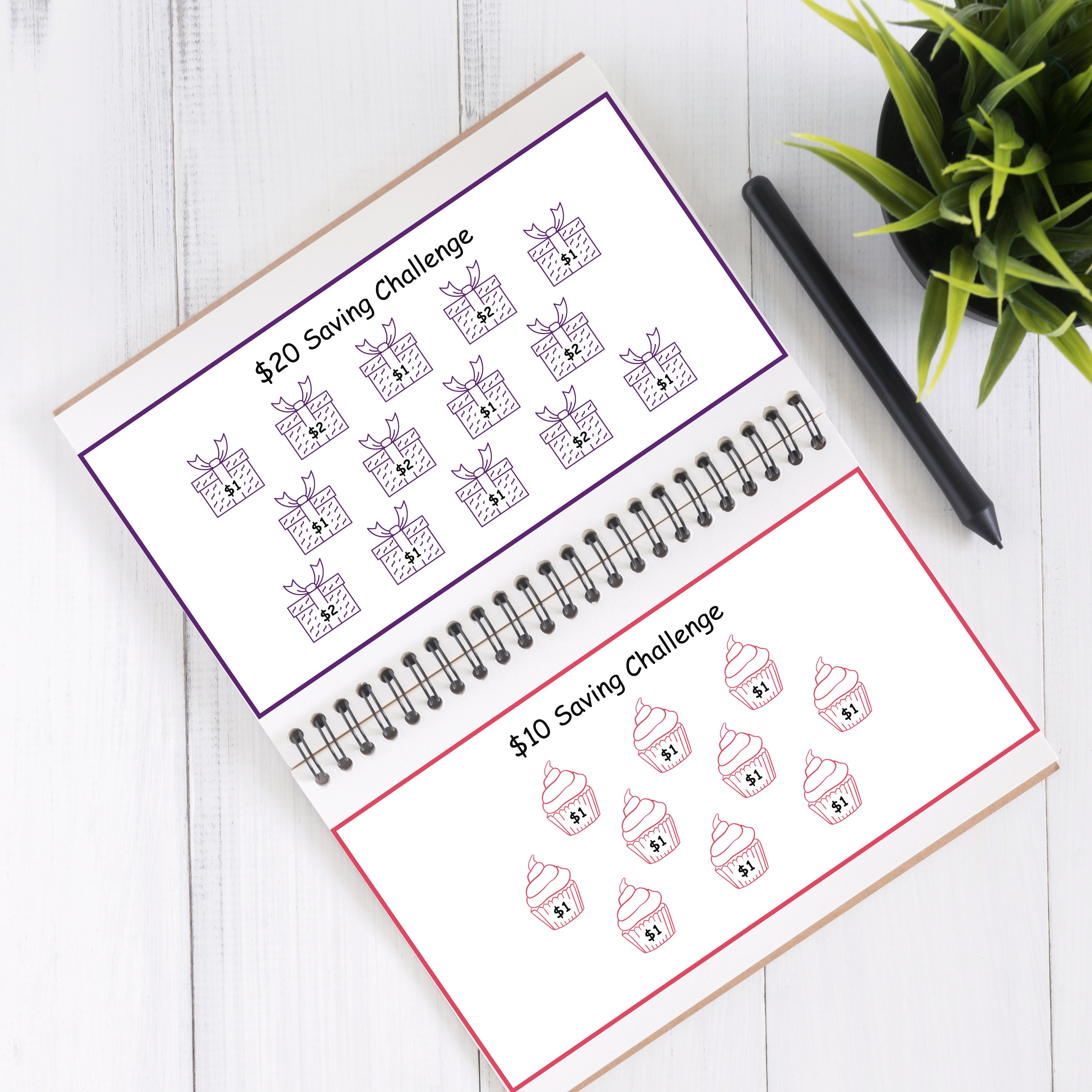 Kids Savings Challenge Printable Tracker A6 Kids Mini Saving - Etsy