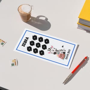 Zebra Savings Challenge Printable Bundle, Mini A6 Animals Low Income ...