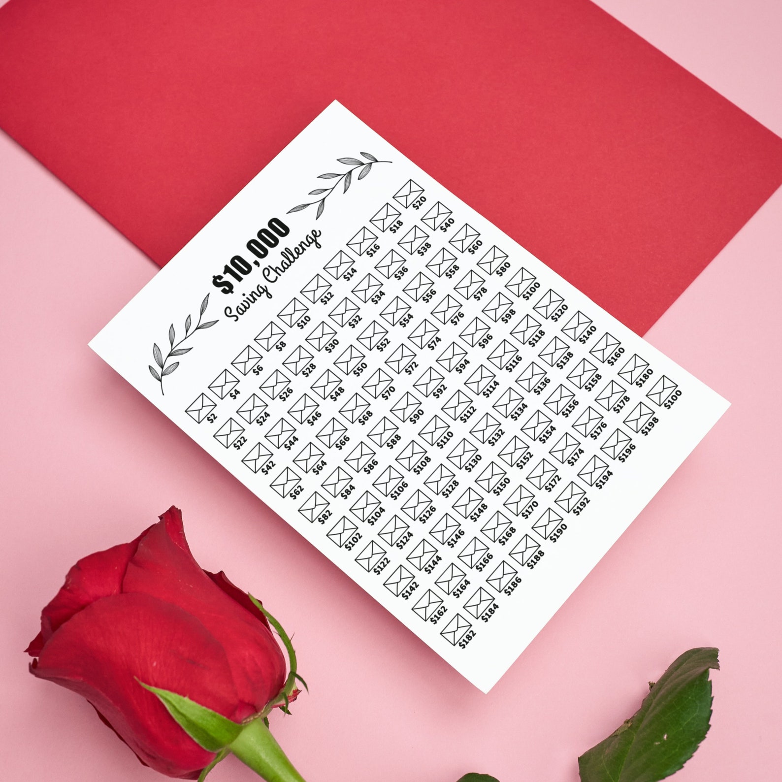 10k Savings Challenge Printable, 10000 Saving Challenge, 10 000 Savings ...
