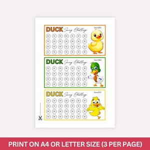Duck Savings Challenge Printable, Get Your Mini A6 Ducks Saving ...