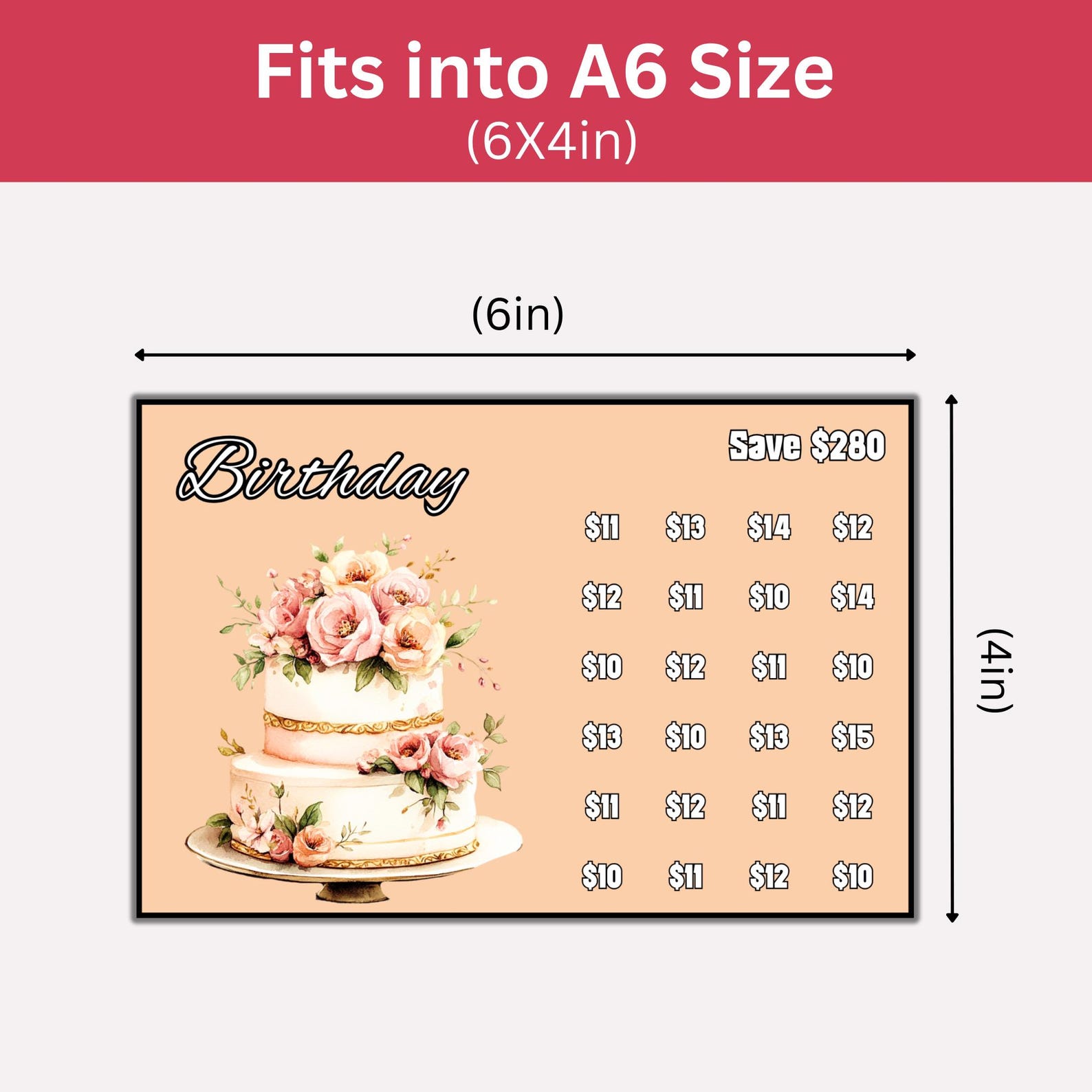 Happy Birthday Savings Challenge Printable Bundle, Birthday Party ...