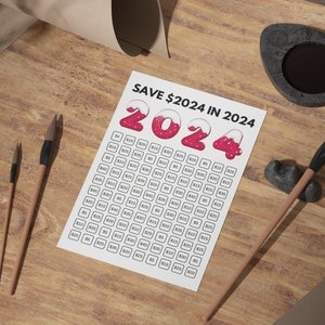 2024 Saving Challenge Printable, 2024 Money Saving Tracker , Mini Fits ...