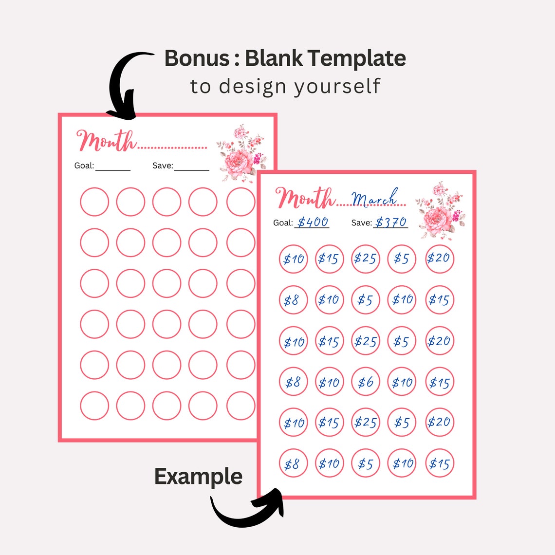Monthly Savings Challenge Printable, 12 Month Color Saving Tracker ...