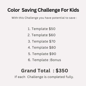 Kids Savings Challenge Printable Tracker, A6 Kids Mini Saving Challenge ...