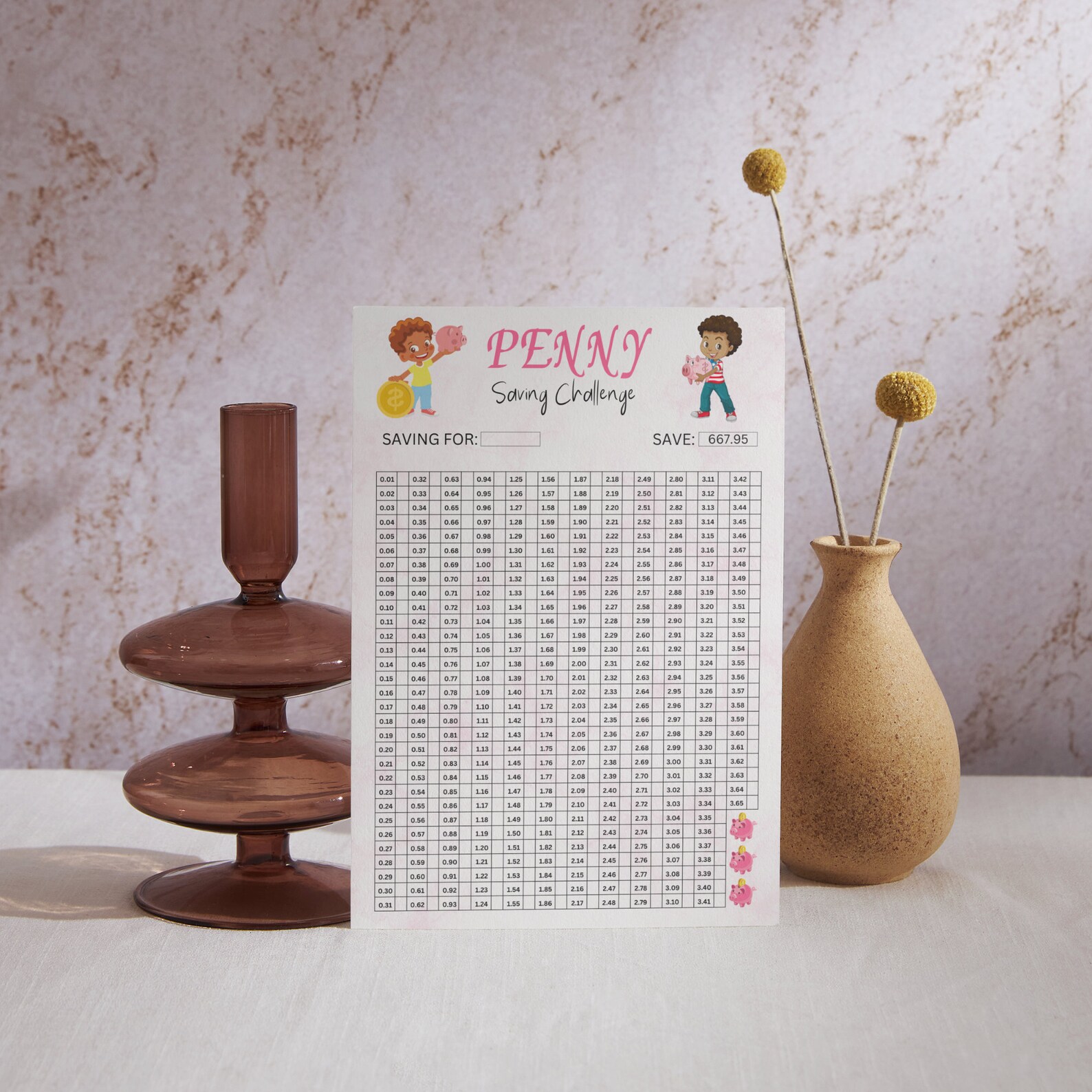 Penny Savings Challenge Printable, Penny Saving Challenges, Penny ...