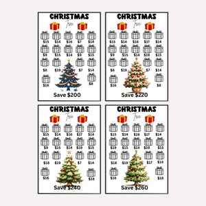 Christmas Tree Savings Challenge, A6 Printable PDF, Holiday Money ...