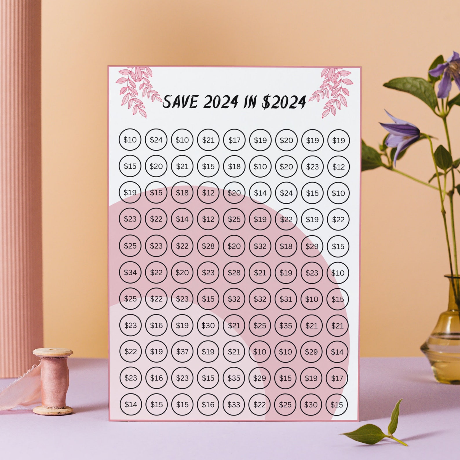 2024 Saving Challenge Printable, Save 2024 in 2024, 2024 Money Saving ...