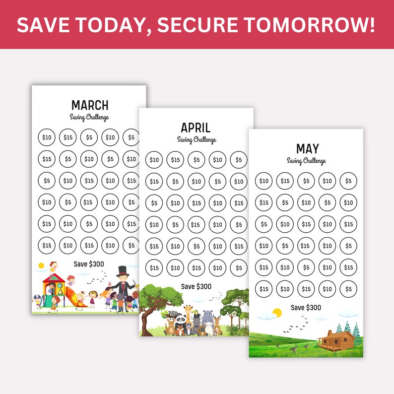 12 Month Savings Challenge Printable Monthly Saving Challenge - Etsy