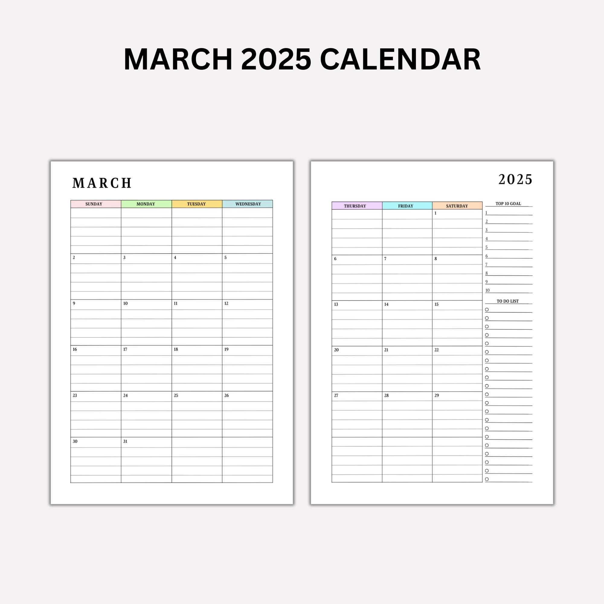 2025, 2026 Monthly Lined Calendar Printable, Dated Month on 2 Pages ...