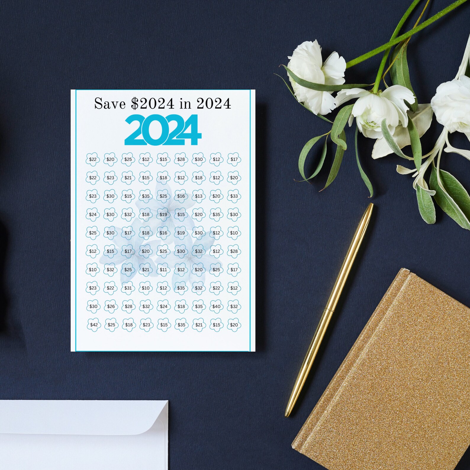 Buy 2024 Savings Challenge Printable 2024 Money Saving Tracker Online ...