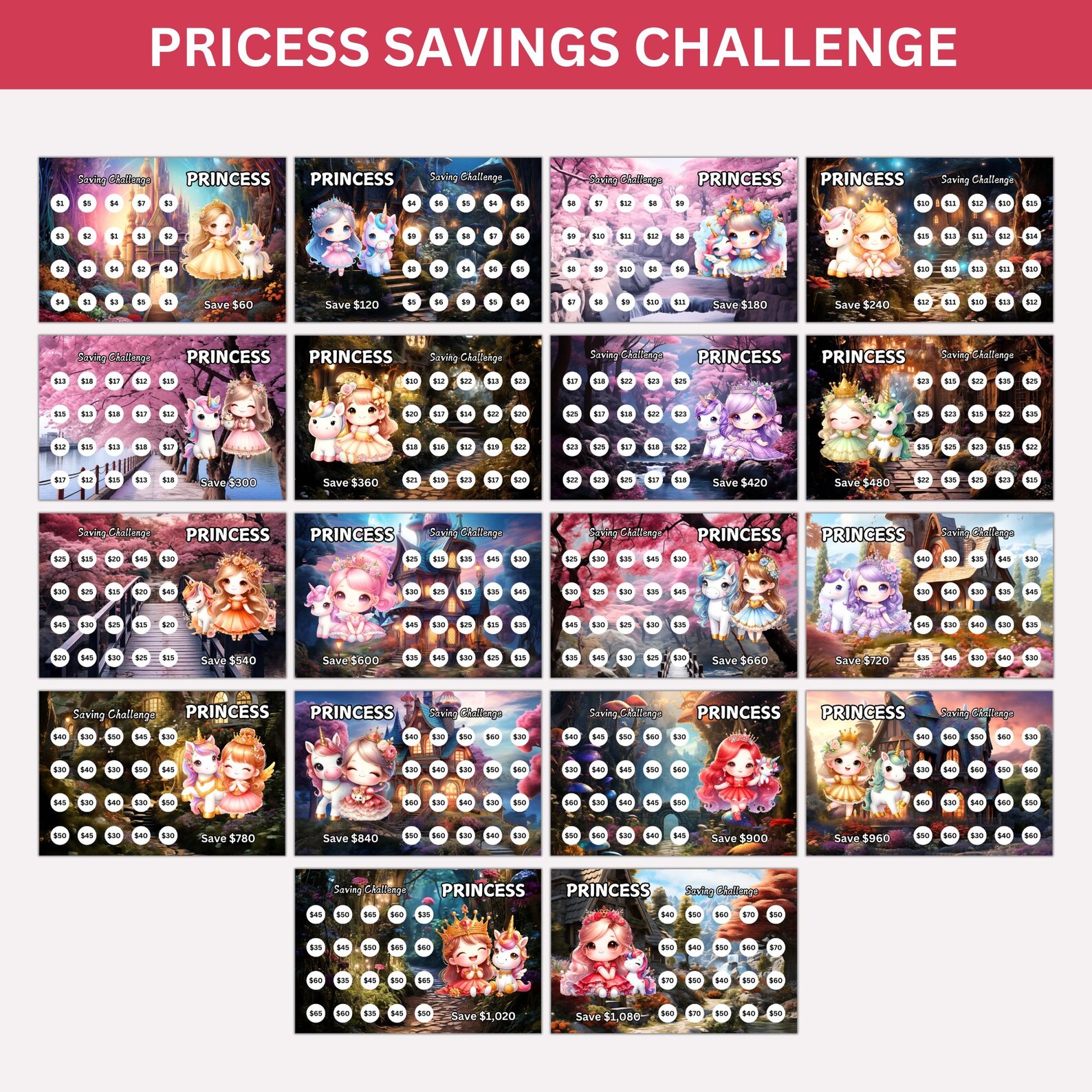 Ultimate Mega Binder Savings Challenge Printable Bundle, A6 Mini Cute ...