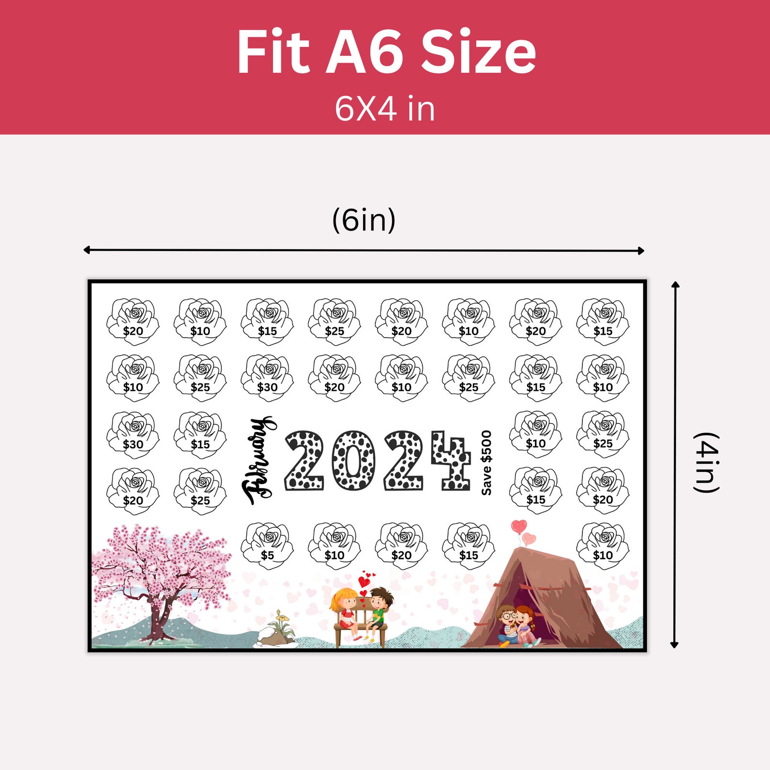 2024 Monthly Saving Challenge Printable, 2024 12 Month Saving Tracker ...