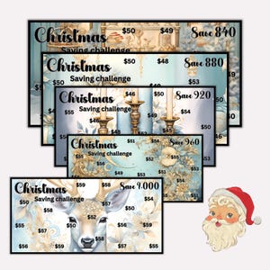 Buy A6 Christmas Savings Challenge Printable Bundle, Mini A6 Santa ...