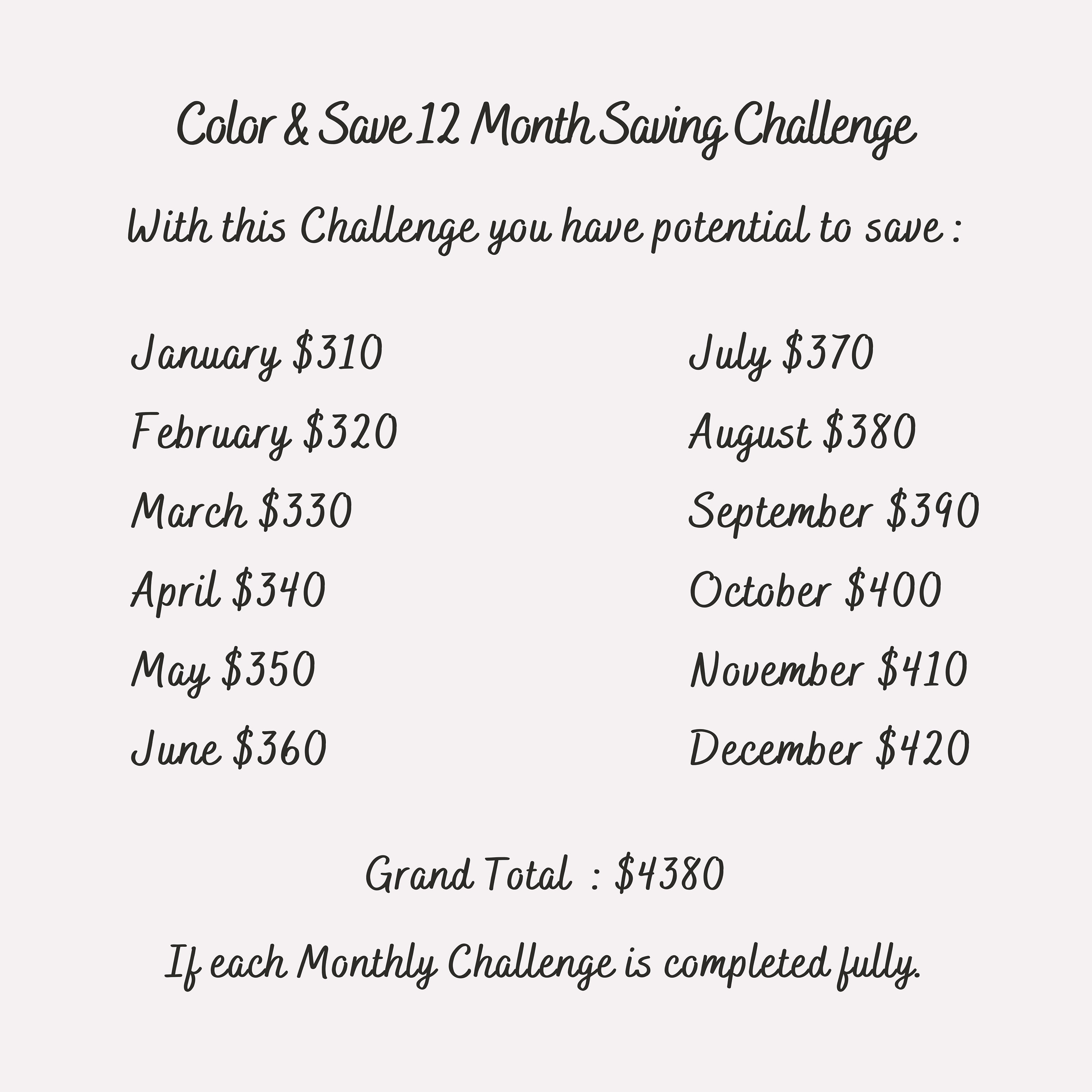 12-month Color Save A6 Savings Challenge Bundle for A6 Binders ...