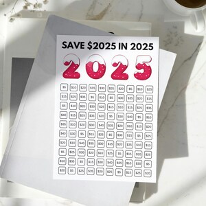 2025 Savings Challenge Printable, Save 2025 in 2025, 2025 Saving ...