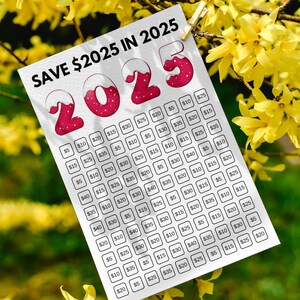 2025 Savings Challenge Printable, Save 2025 in 2025, 2025 Saving ...