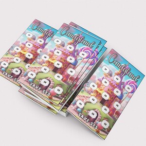 Candy Land Savings Challenge Printable Bundle, A6 Low Income Candy ...