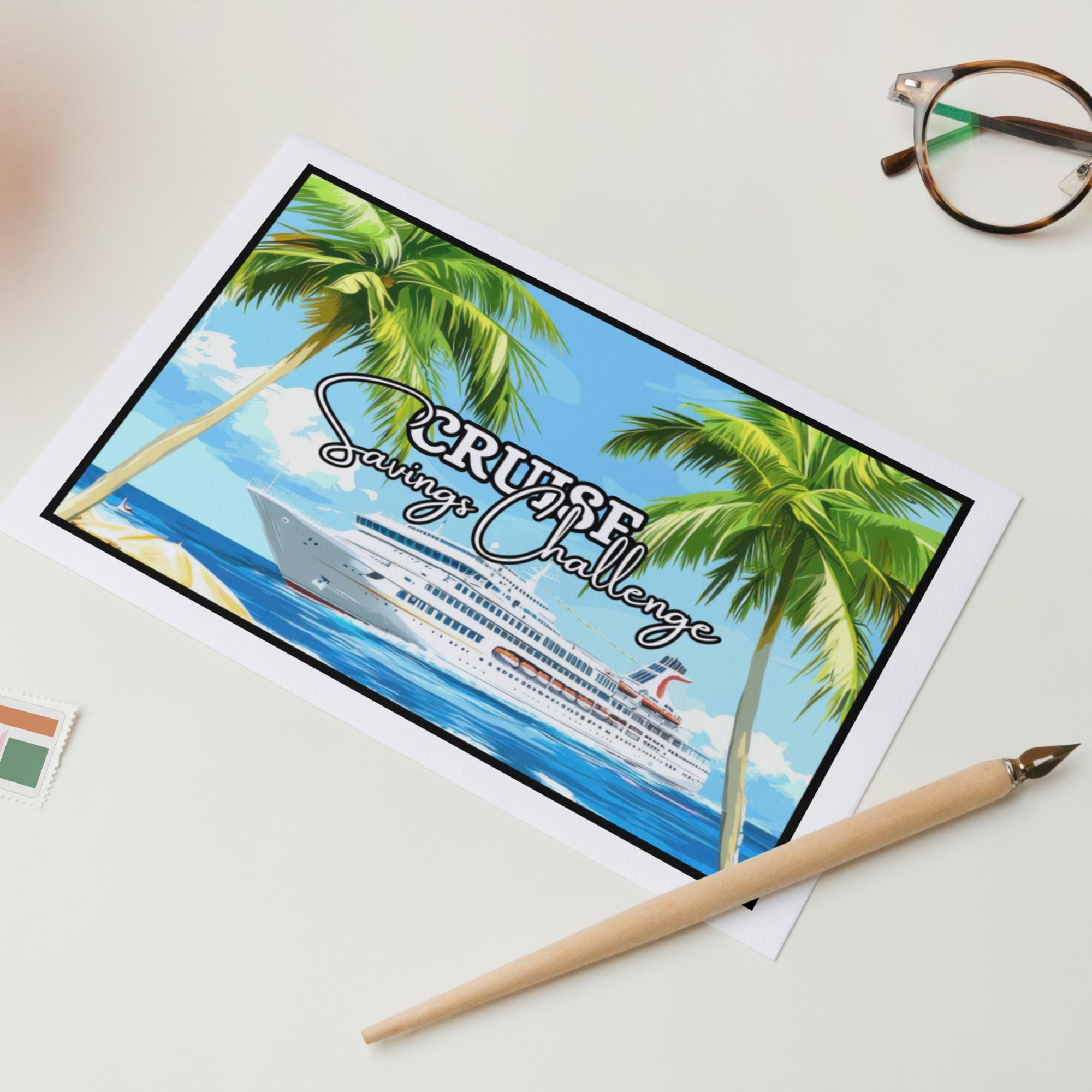 Cruise Ship Vacation Savings Challenge Printable, Travel Saving ...