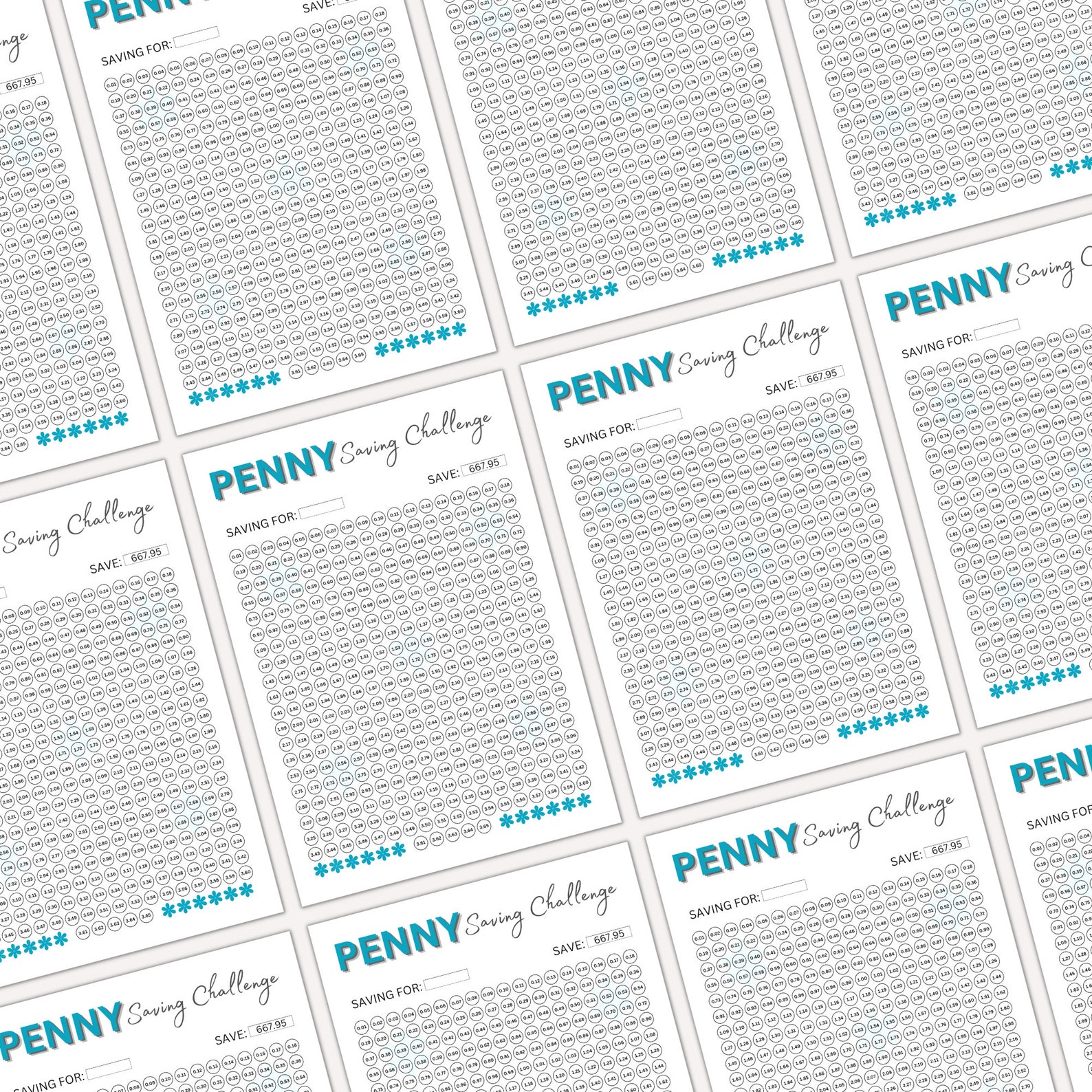 Penny Savings Challenge Printable, Penny Saving Challenges, Penny Challenge, Penny Money Saving ...