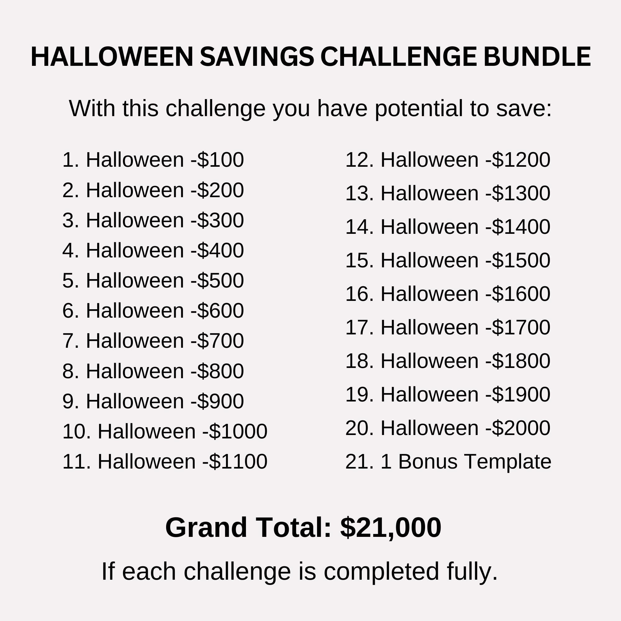 Halloween Savings Challenge Printable Bundle, A6 Mini Saving Challenges ...