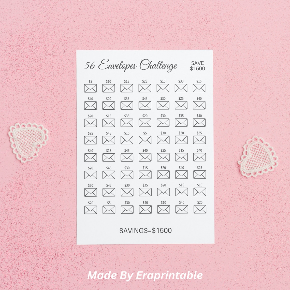 Buy Envelope Saving Challenge Printable, Money Saving Challenge ...