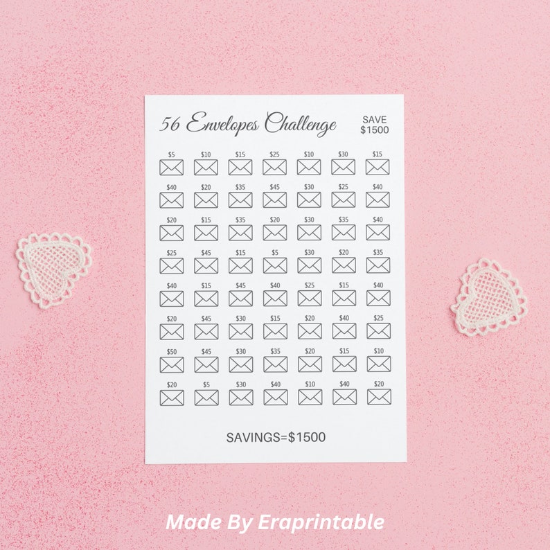 Buy Envelope Saving Challenge Printable, Money Saving Challenge ...