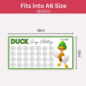 Duck Savings Challenge Printable, Get Your Mini A6 Ducks Saving ...