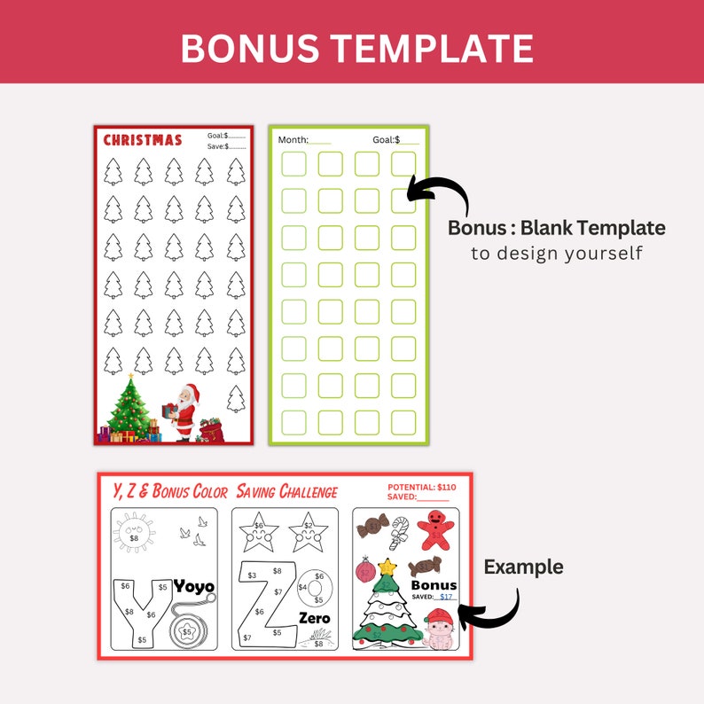 Kids Savings Challenge Printable Bundle, A6 Mini Kids Saving Challenge ...