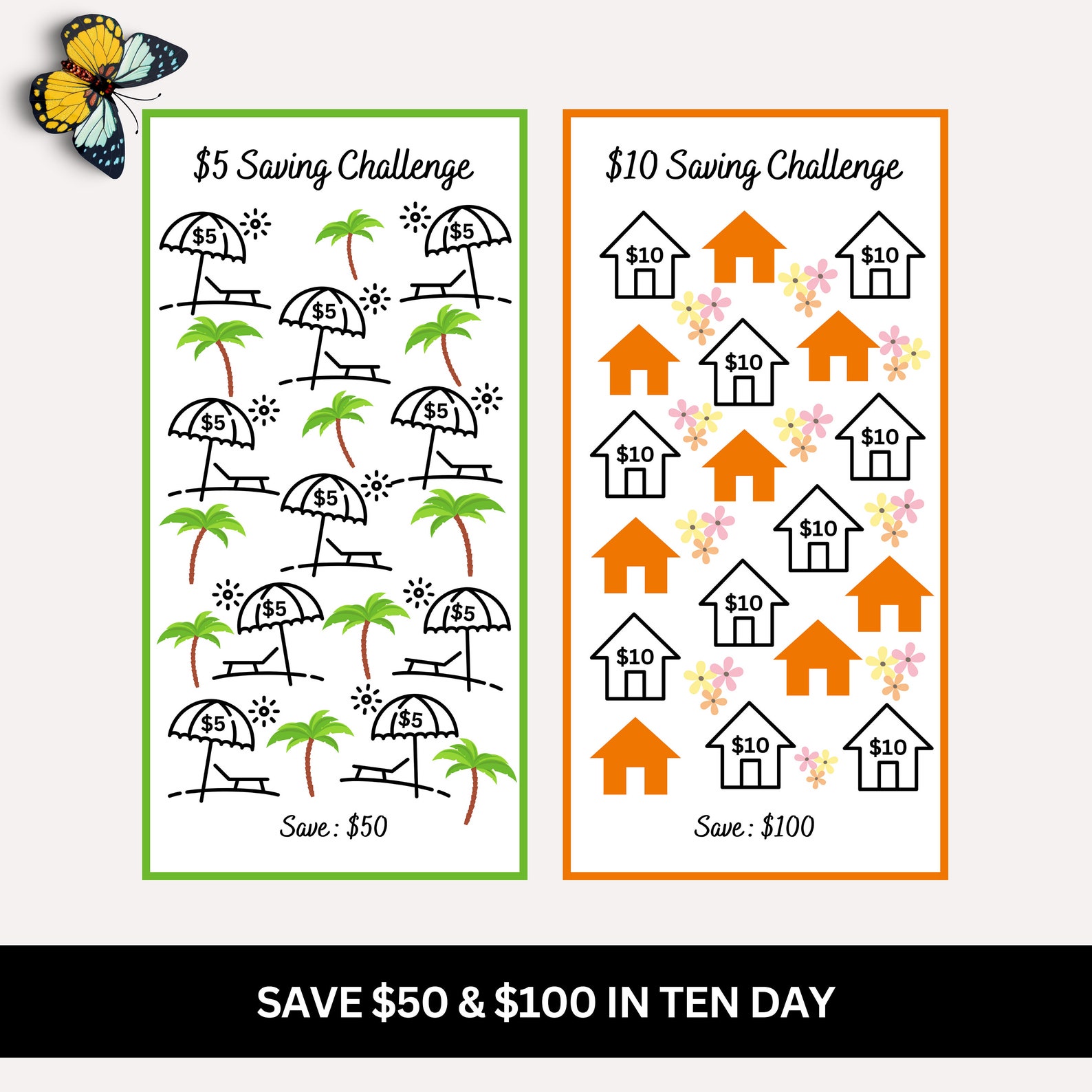 Kids Savings Challenge Printable Tracker Mini A6 Kids Saving - Etsy