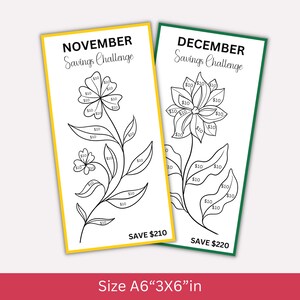 Ultimate Floral Coloring Savings Challenge Printable Bundle 40 Set, A6 ...