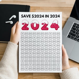2024 Saving Challenge Printable, 2024 Money Saving Tracker , Mini Fits ...