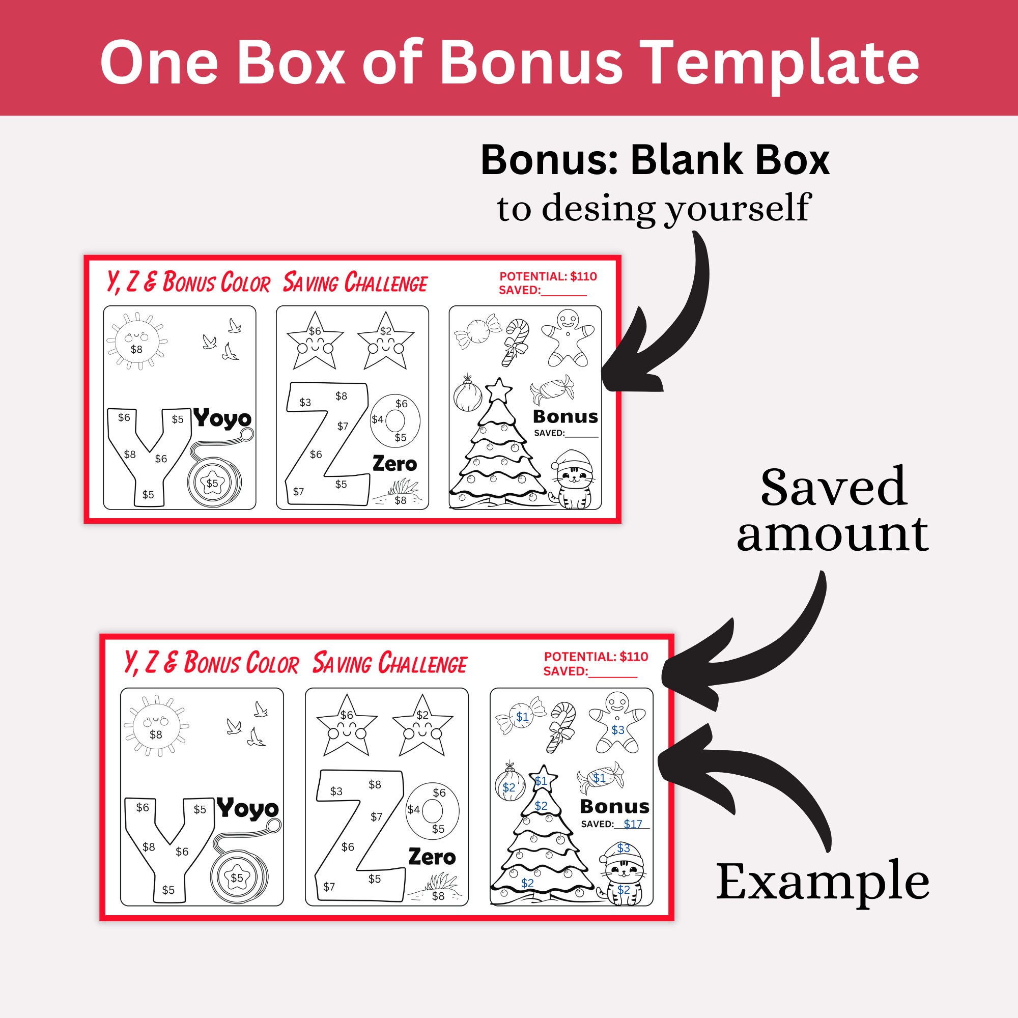 Kids Alphabet Savings Challenge Printable, Saving Challenges Bundle, A6 ...