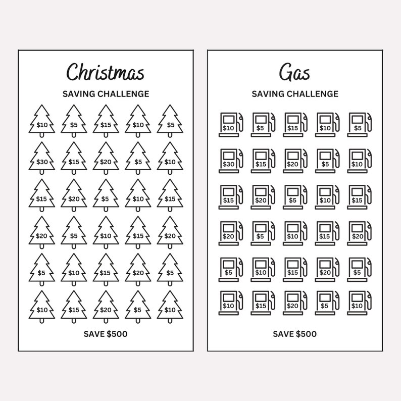 Mini Savings Challenge Printable, A6 Savings Challenge Bundle, A6 Sized ...