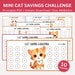 Cats Saving Challenge Printable, Mini Cat A6 Size Saving Challenge, Pow ...