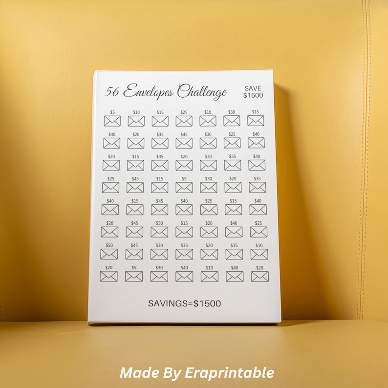 Buy Envelope Saving Challenge Printable, Money Saving Challenge ...