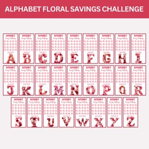 Mega Savings Challenge Printable Bundle, A6 Mini Alphabet Saving ...