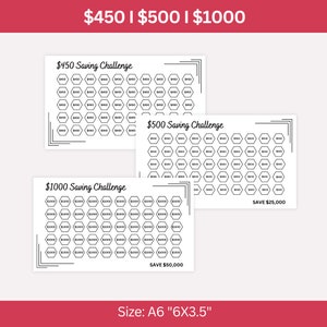 Savings Challenge Printable Binder, Savings Challenge Bundle, A6 Mini ...