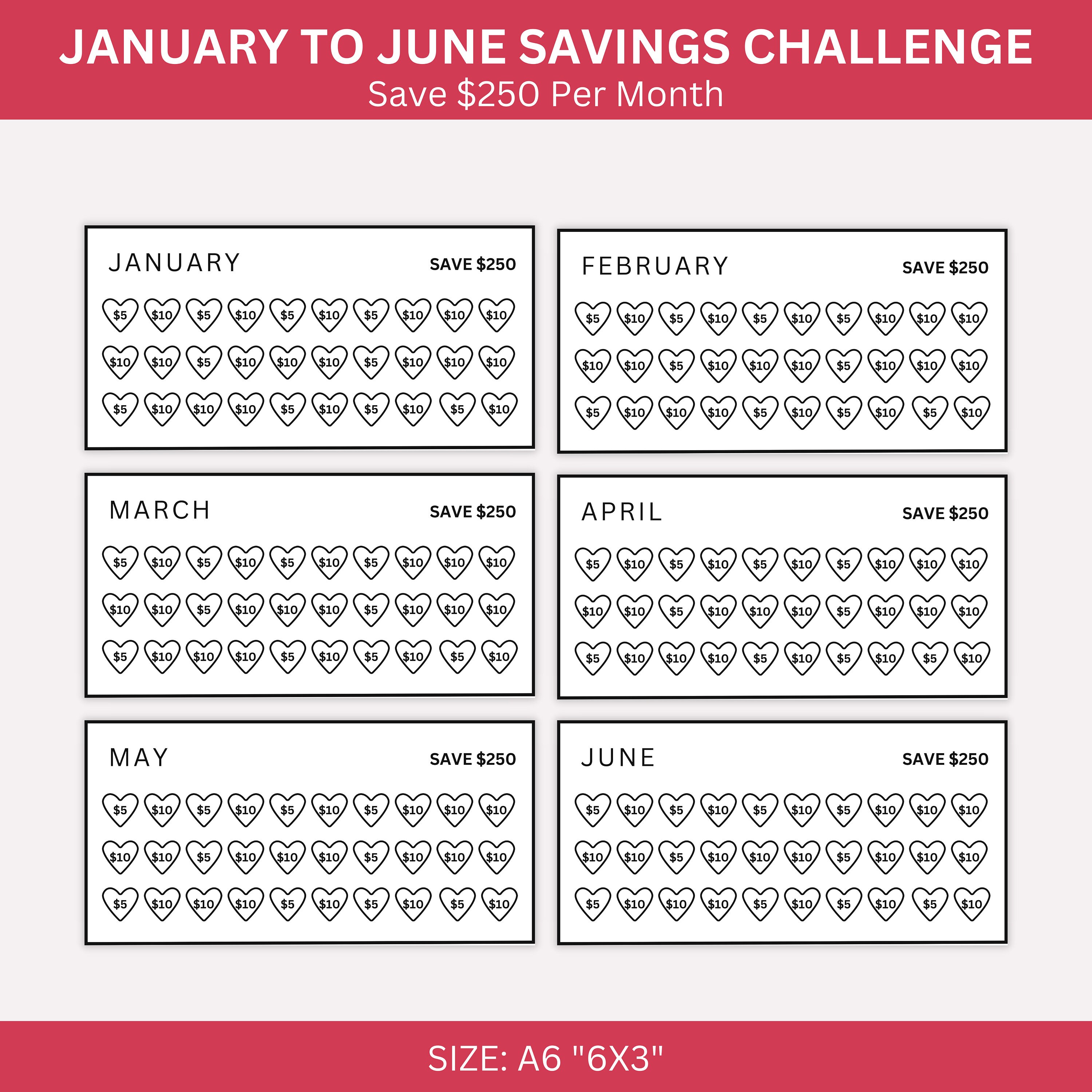 Mini Monthly Savings Challenge Printable, 12 Month Savings Challenges ...