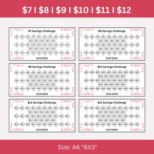 Low Income Saving Challenge Printable, Mini A6 Saving Challenge, Money ...