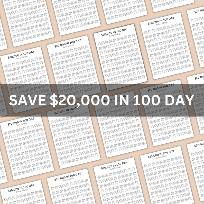 20000 Savings Challenge Printable 20000 Savings Challenge - Etsy