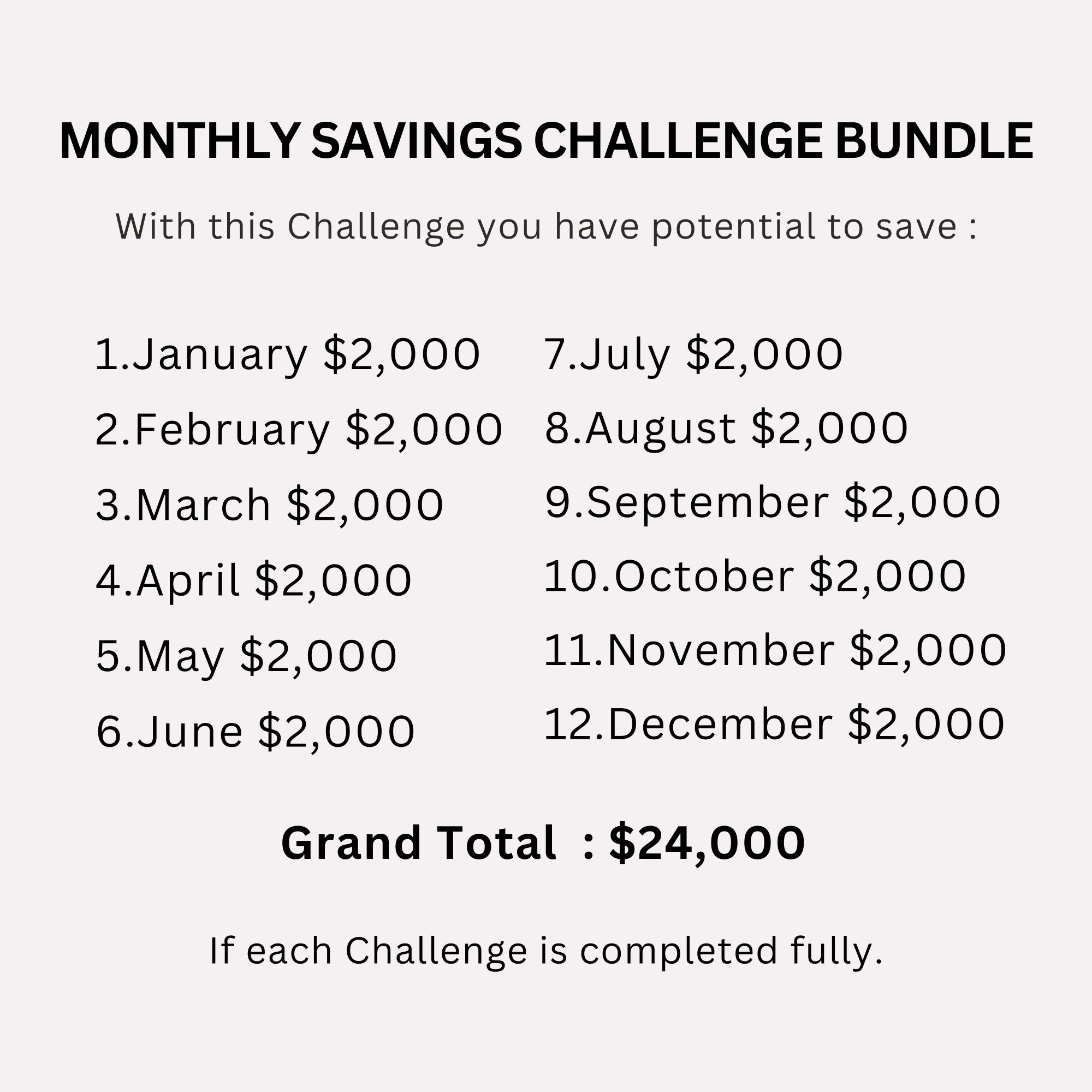 Monthly Savings Challenge Printable & Envelope Cash Tracker - Etsy
