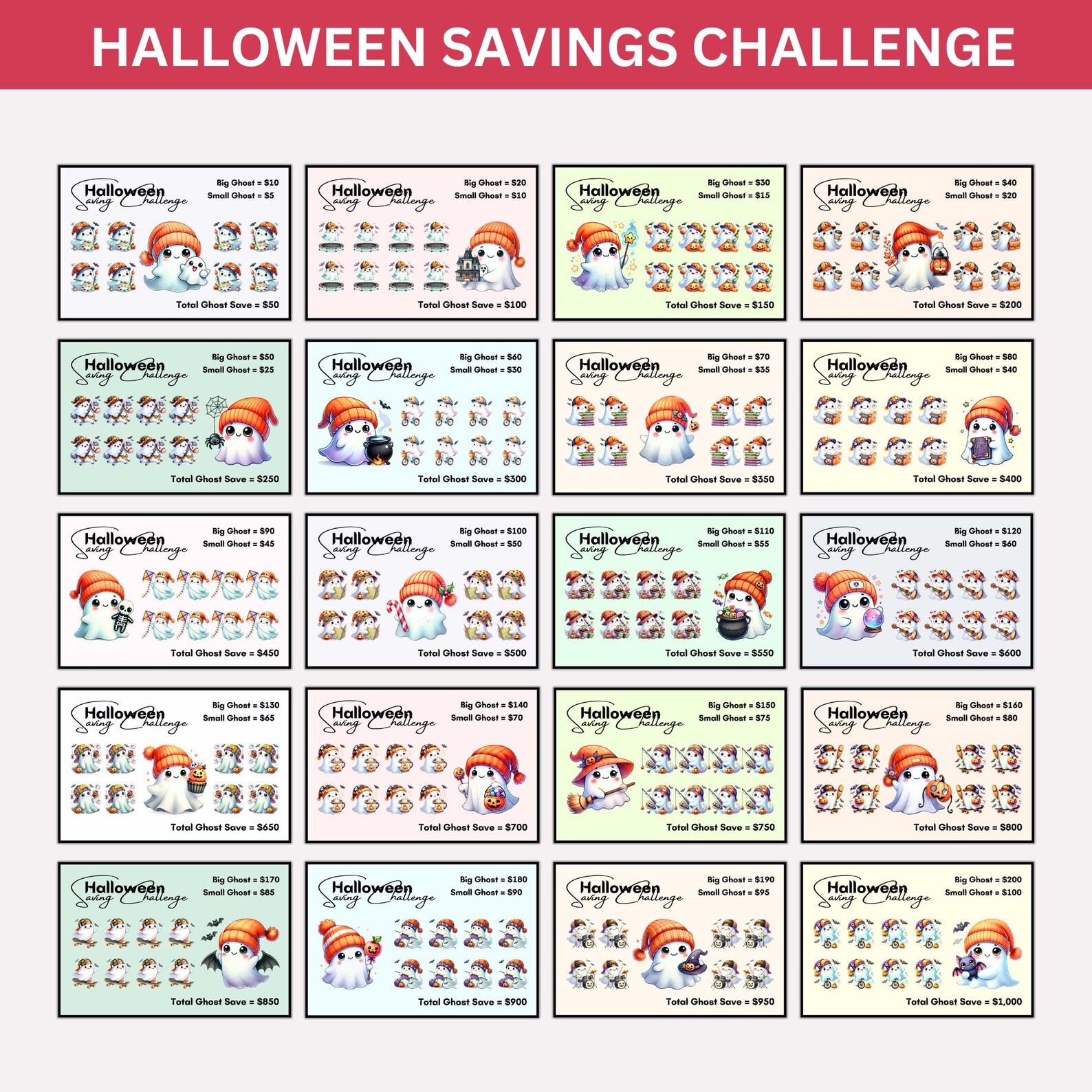 Ultimate Mega Binder Savings Challenge Printable Bundle, A6 Mini Cute ...