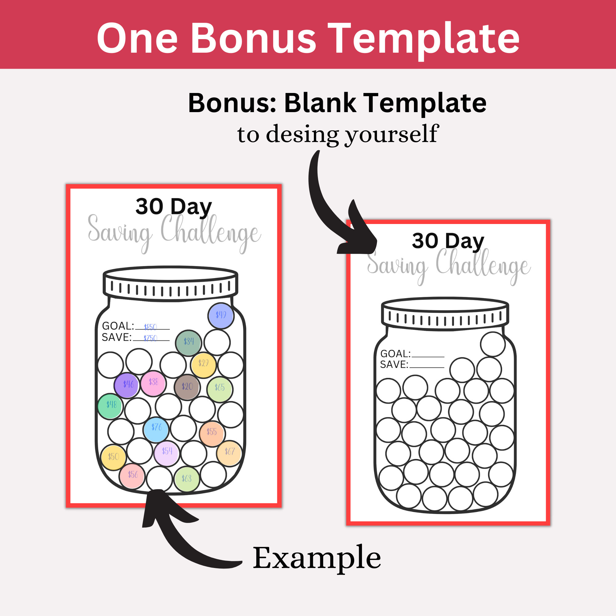 Jar Savings Challenge Printable Bundle, A6 Mini Mason Jar Saving ...