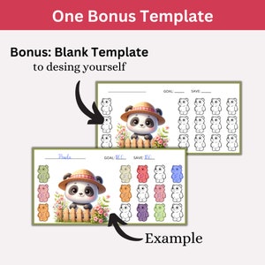 Panda Savings Challenge Printable Bundle, A6 Panda Saving Challenges ...
