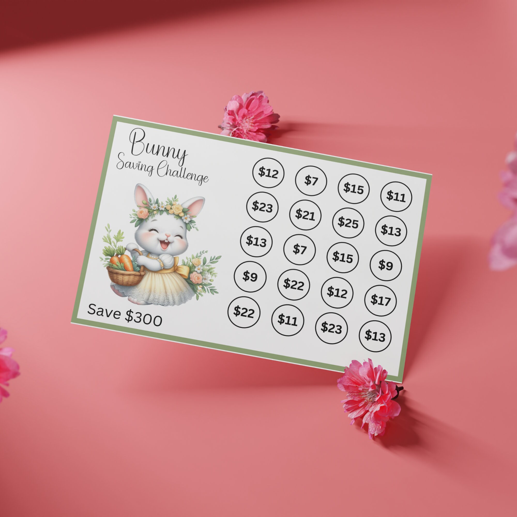 Bunny Savings Challenge Printable, Mini Rabbit Saving Challenge, A6 ...