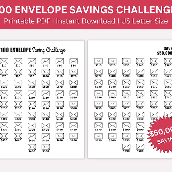 50000 Savings Challenge - Etsy
