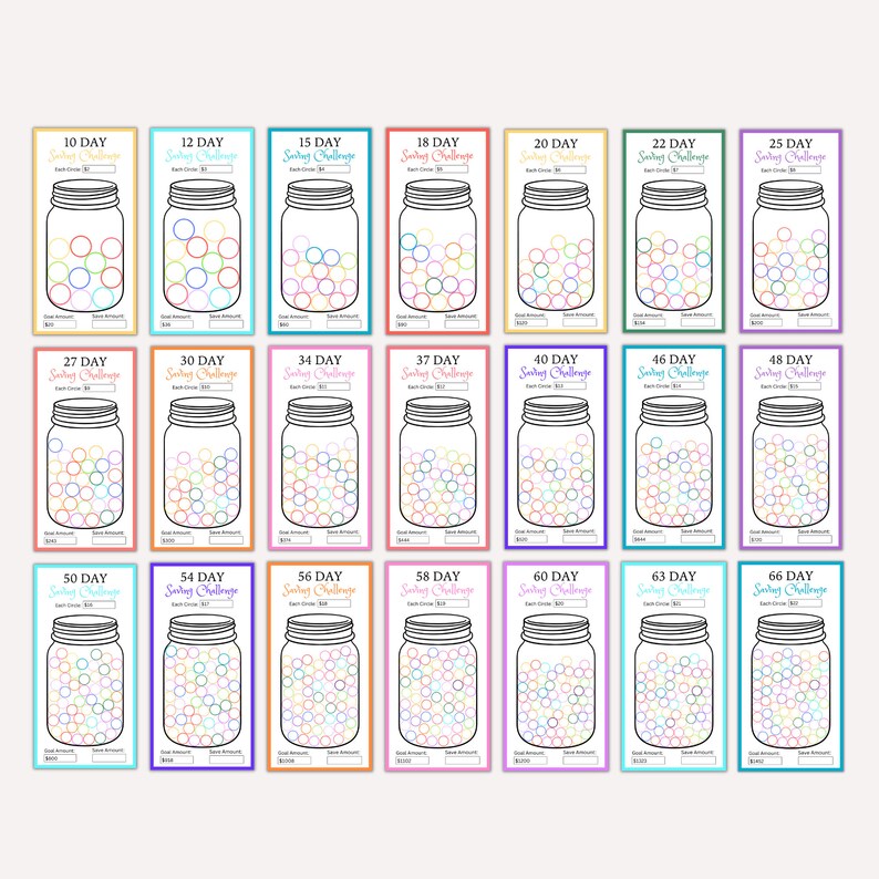 Ultimate Savings Challenge Bundle, A6 Mini Saving Challenge Printable ...