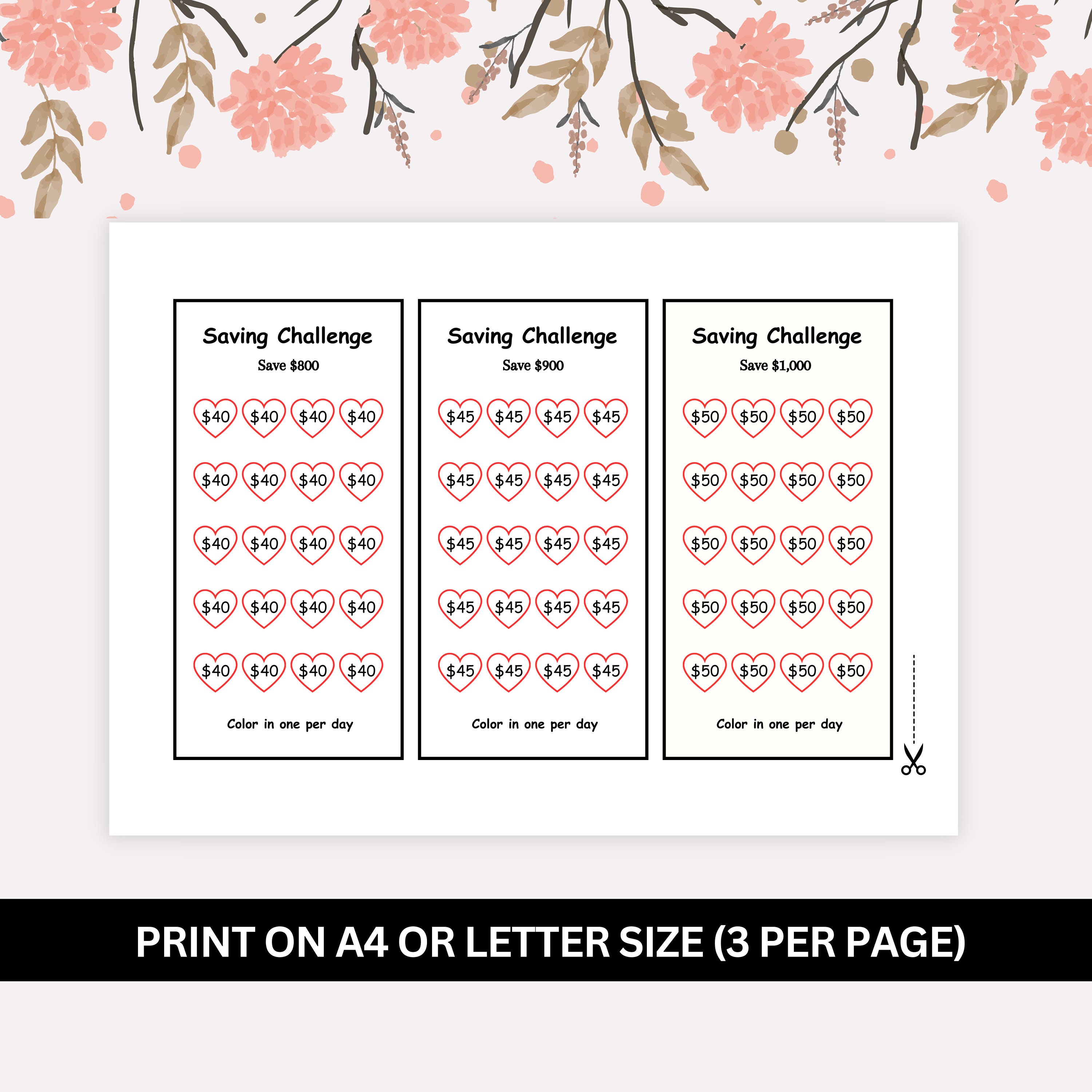 Savings Challenge Printable Mini Savings Challenge Bundle A6 - Etsy