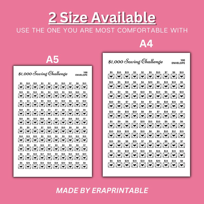 Envelope Saving Challenge Bundle Printable Money Saving - Etsy