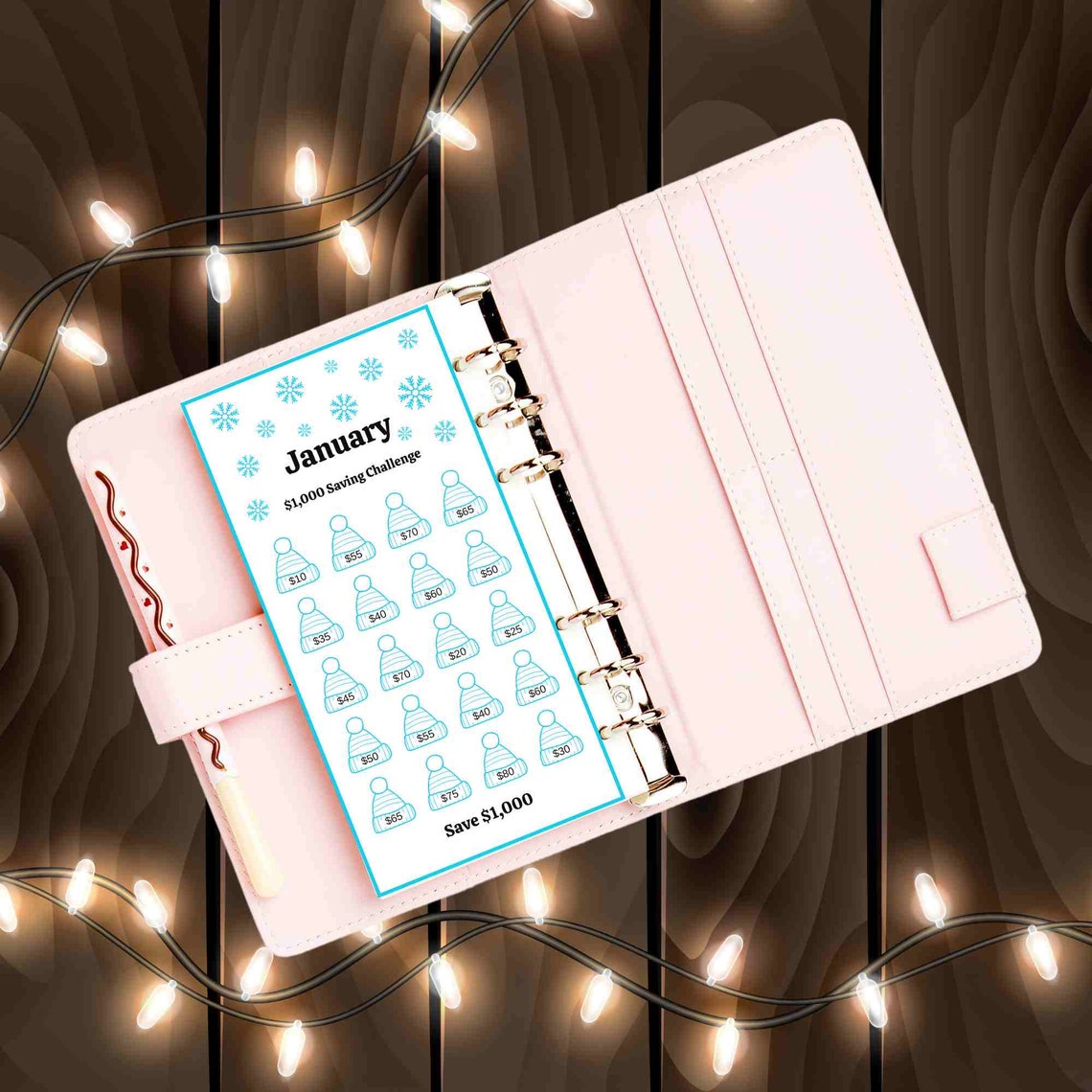 Monthly Savings Challenge Printable & Envelope Cash Tracker, 12 Month ...